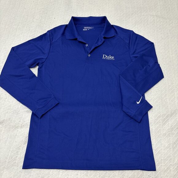 Nike | Accessories | Mens Small Duke University Long Sleeve Polo Blue ...